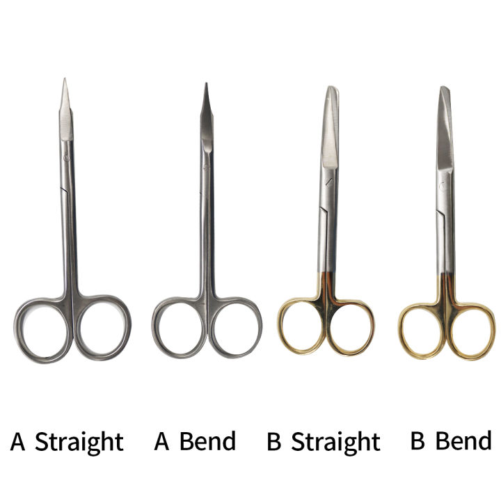 1Pcs 13cm/15cm Dental Stainless Steel Dressing Scissor Sharp Blunt ...