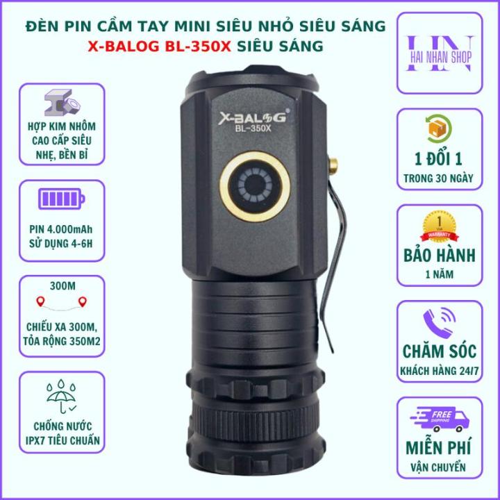 Đèn pin mini X-BALOG BL-350K nhỏ gọn, siêu sáng tỏa, chống nước, pin trâu | Lazada.vn