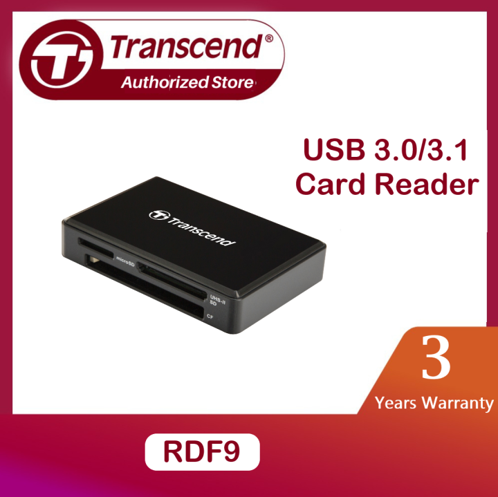 Transcend RDF9 USB3.1/3.0 Card Reader (Black) | Lazada PH