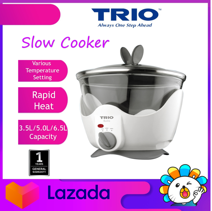 TRIO SLOW COOKER TSC-350 3.5L / TSC-500 5.0L / TSC-655 6.5L | Lazada
