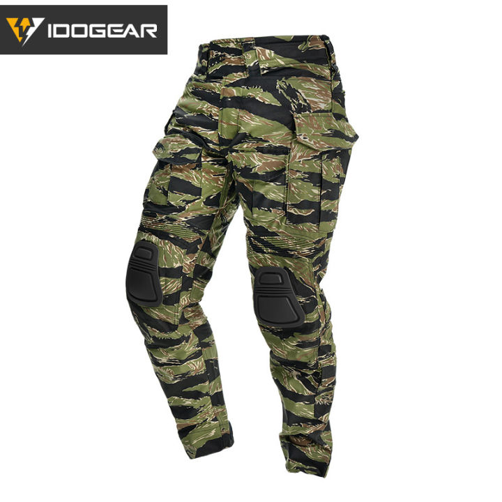 IDOGEAR Tactical Pants G3 with Knee Pads CP Gen3 Camo Training Hiking ...