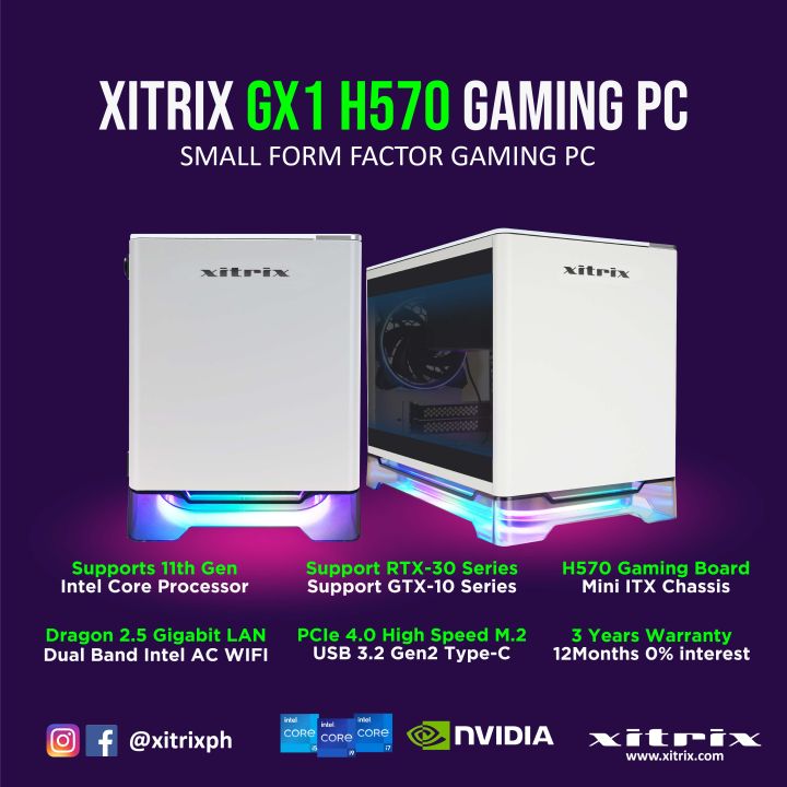 Xitrix GX1-H570 Mini ITX Gaming PC ( Core i5/Core i7; GTX/RTX Graphic ...