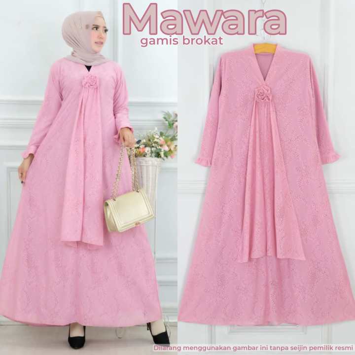 GAMIS BROKAT MAWARA ALL REAL PICT TERSEDIA BANYAK PILIHAN WARNA ...