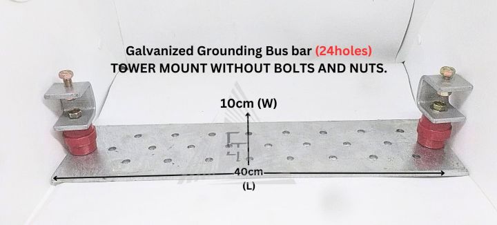 Wall Mount & Tower Mount Galvanized Grounding Bus Bar (24 holes ...