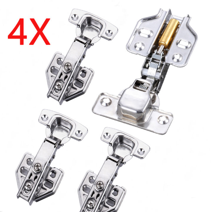 4 Pieces Cabinet Hinge Hydraulic Super Mute Stainless Steel Furniture ...
