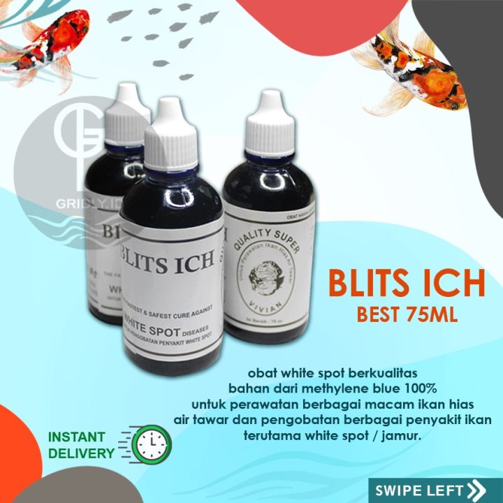 OBAT BIRU BLITS ICH BESAR 75ML IKAN CUPANG KOKI KOI DISCUS OBAT BIRU ...