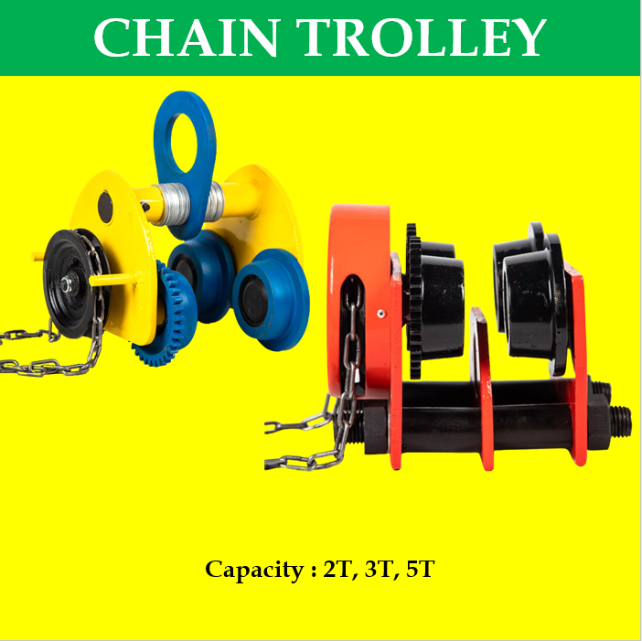 MAGO 2T 3T One Two Shafting Geared Chain Trolley Manual Driving Trolley ...