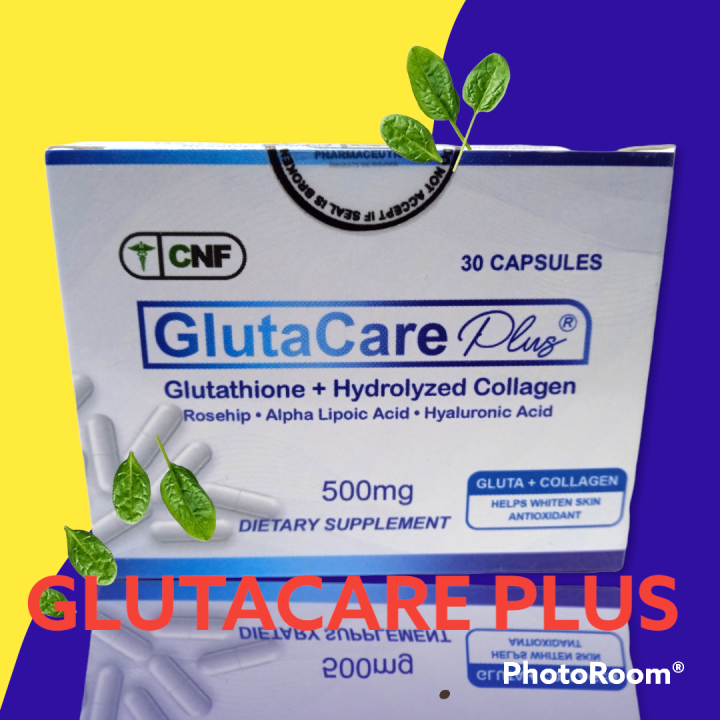 GLUTACARE PLUS - GLUTATHIONE + HYDROLYZED COLLAGEN - 30 CAPSULES ...