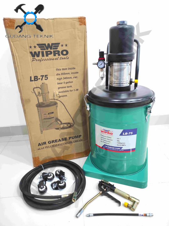 Air Lubricator Grease 40 L WIPRO LB 75 / Alat Pompa Gemuk Tenaga Angin ...