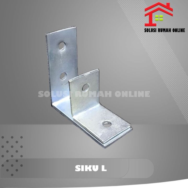 Plat Siku L Besi 2 x 2 - 4 x 4 cm (10 pcs) / Plat Siku Tebal Rak ...