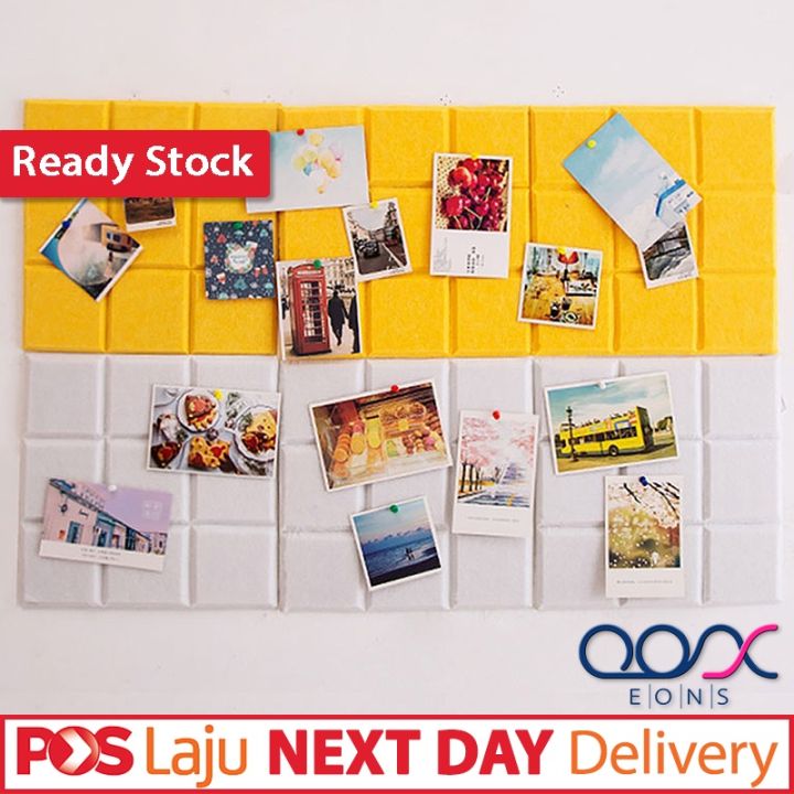 UNIQUE DESIGN 💖 Square Felt Wall Tiles Creative Photo Wall Memo Notice ...