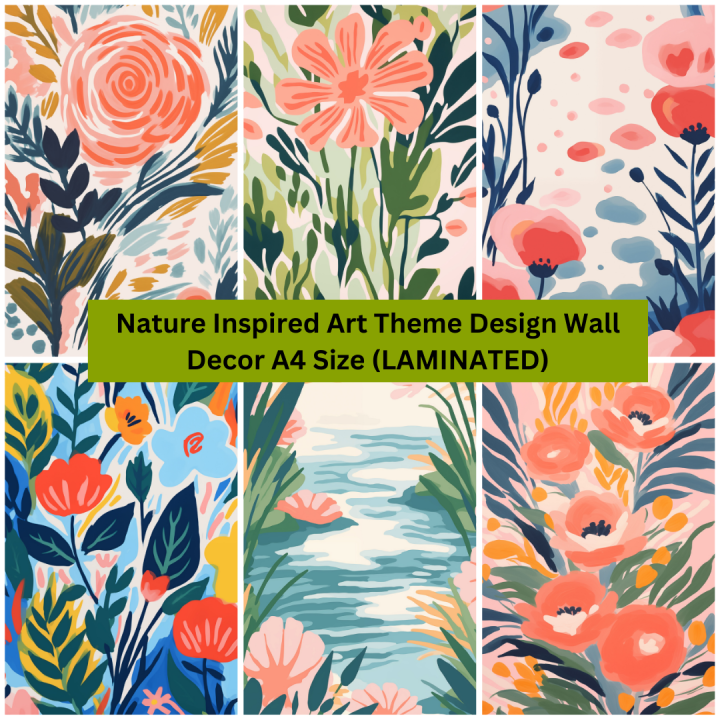 Nature Inspired Wall Art Theme Aesthetic Laminated Wall Decor Size A4 ...