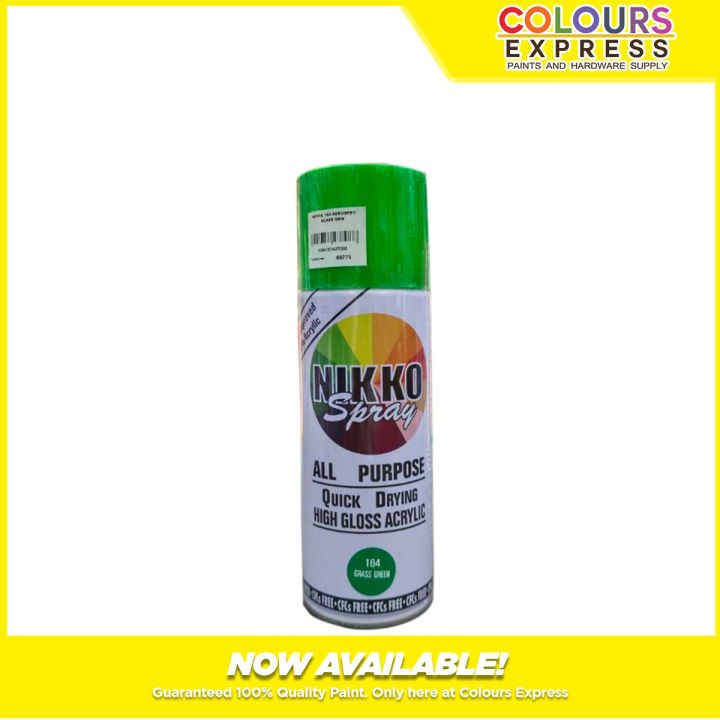 Nikko Spray Paint 164 Grass Green All Purpose Quick Drying High-Gloss ...