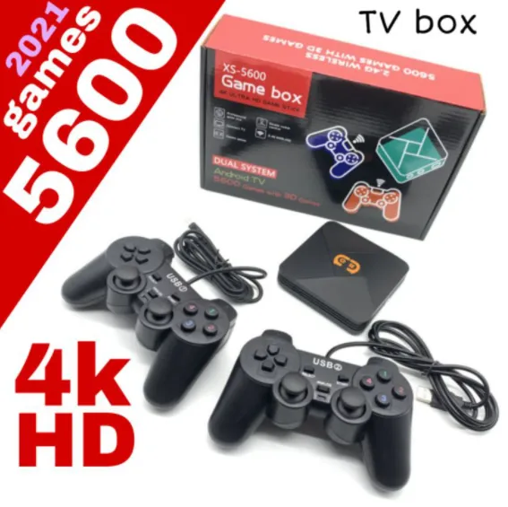 Android TV box + GAME BOX G5 2in1 4K HD Game Console 10000 Retro ...