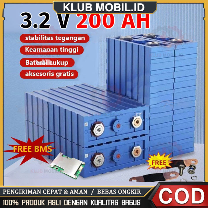 UPS 12V 200AH /120AH BMS Baterai litium CALB Lifepo4 3.2v UPS GRADE A 200Ah, set isi 4 baterai ...