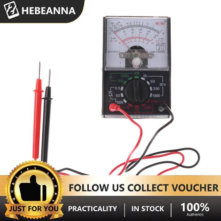 hebeanna DC AC 1000V Voltmeter 250mA Ammeter 1K Resistance Meter Analog ...