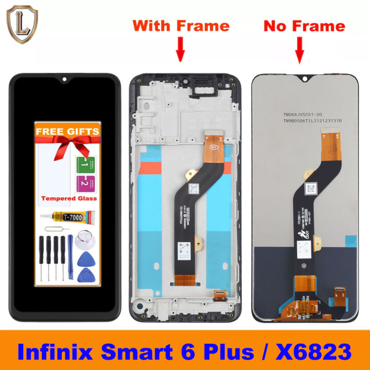 100% Tested LCD For Infinix Smart 6 Plus X6823 LCD Display Touch Screen ...