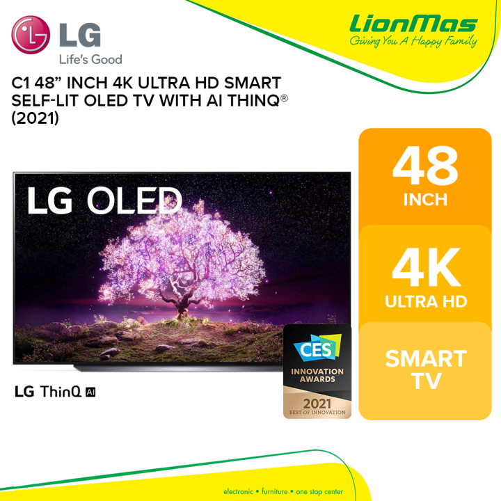 LG TV OLED C1 48” 4K Smart SELF-LIT OLED TV with AI ThinQ (2021 ...