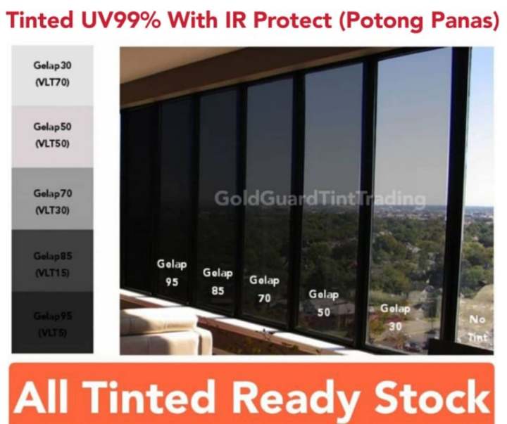 Tinted rumah Hitam2PLY TEBAL/ Window Film / tinted / tinted film/Tinted ...