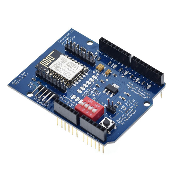Uart แผงวงจรบอร์ดพัฒนาไร้สายesp 12e Esp8266ป้องกันสัญญาณไวไฟสำหรับ Arduino Uno โมดูลแผงวงจร R3