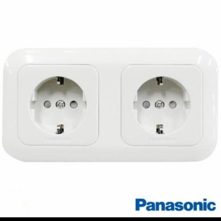 Panasonic Stop Kontak CP 2 Gang WEJP 11222-7 Stop Kontak Double Ganda ...