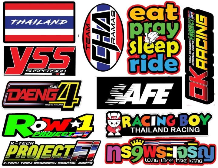 thai sticker #96 1 set a4 size waterproof vinyl sticker no fade | Lazada PH