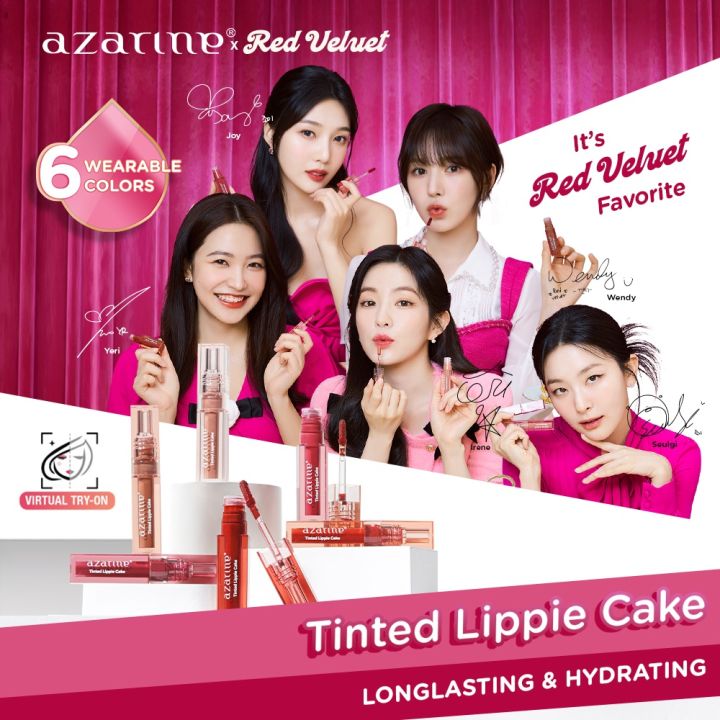 AZARINE X RED VELVET Tinted Lippie Cake Lip Tint 2.9ml - Lipstik AZARIN ...