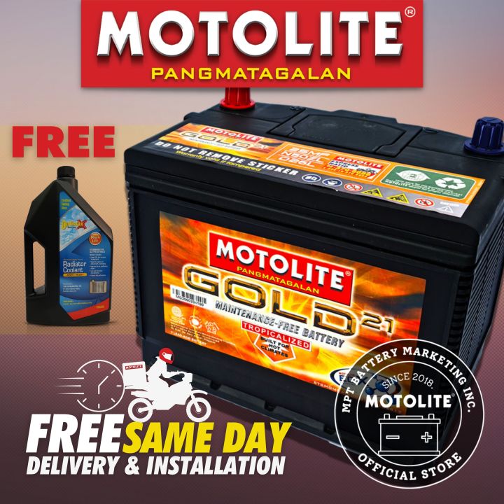 Motolite GOLD NS40 / B20 REVERSE Maintenance Free Car Battery - 21 ...