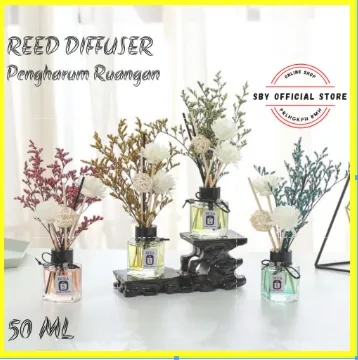 REED DIFFUSER 50 ML AROMATERAPI PENGHARUM PEWANGI RUANGAN LOVER'S GRASS REED DIFFUSER REFILL ...