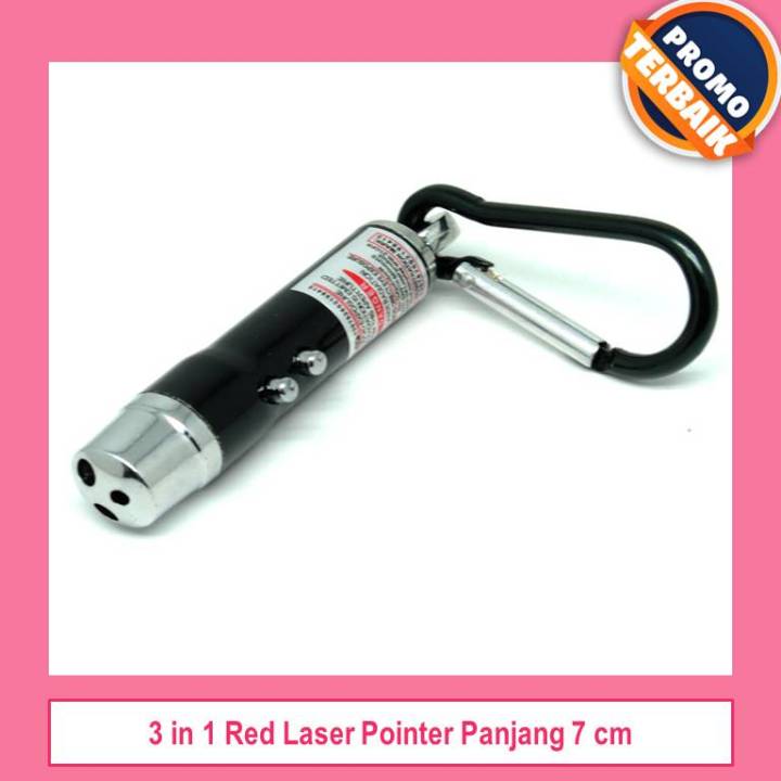 Laser Point 3 in 1 warna merah 1mw 650nm + Senter & Sinar UV - cocok ...