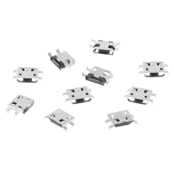 10 Pcs type B micro usb 5 pin female charger mount jack connector port socket | Lazada