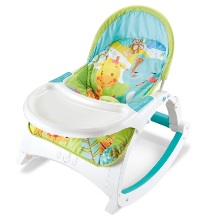 Baby Rocker With Food Tray Musical Rocking Chair Toddler Vibrating ...