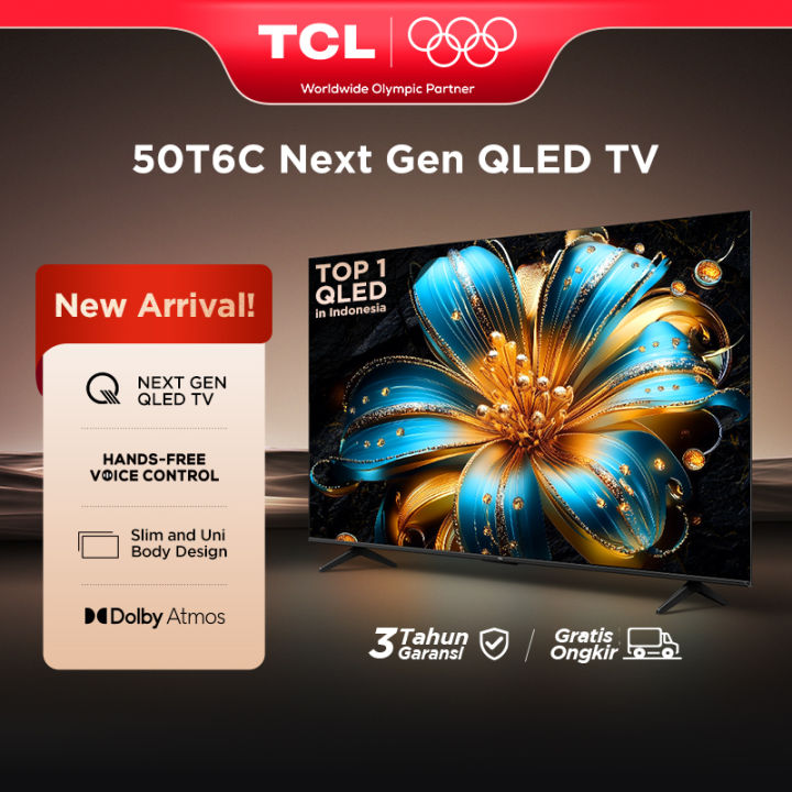 TCL Next Gen QLED 50 inch T6C - 4K Google TV - HVA Panel - HDR 10 ...