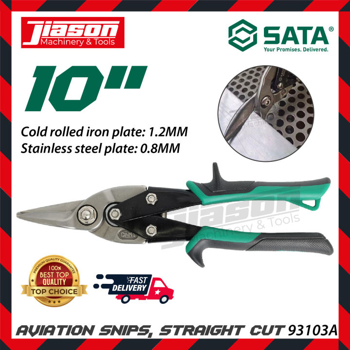 [100% ORIGINAL] SATA 93103A 10" Aviation Snips (Straight Cut) | Lazada