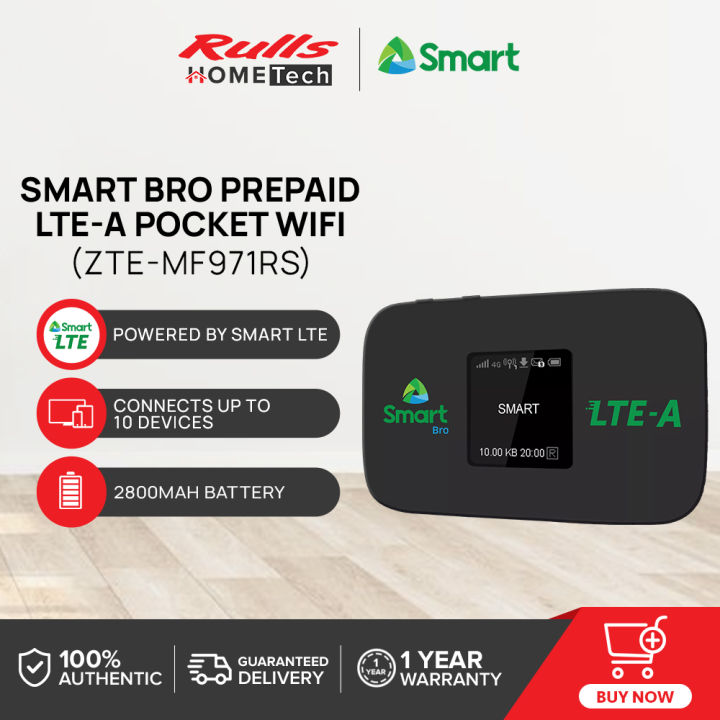 Smart Bro Prepaid LTE-A Pocket WiFi Advanced (ZTE-MF971RS) | Lazada PH
