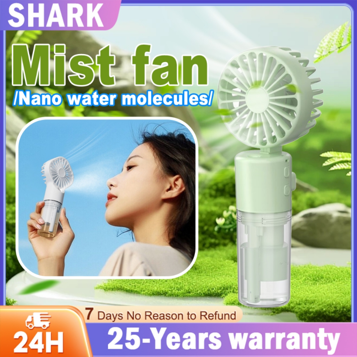 Spray mini electric fan charging electric fan 3000mAh five speed LED ...