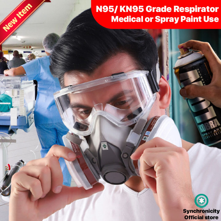 Gas Respirator Medical Chemical Paint Spray Mask Anti Dust with Filter ...