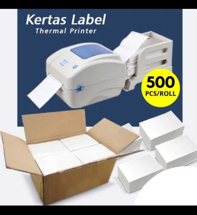 KERTAS LABEL PRINTER THERMAL RESI STICKER 100X150mm 500PCS A6 LIPAT ...