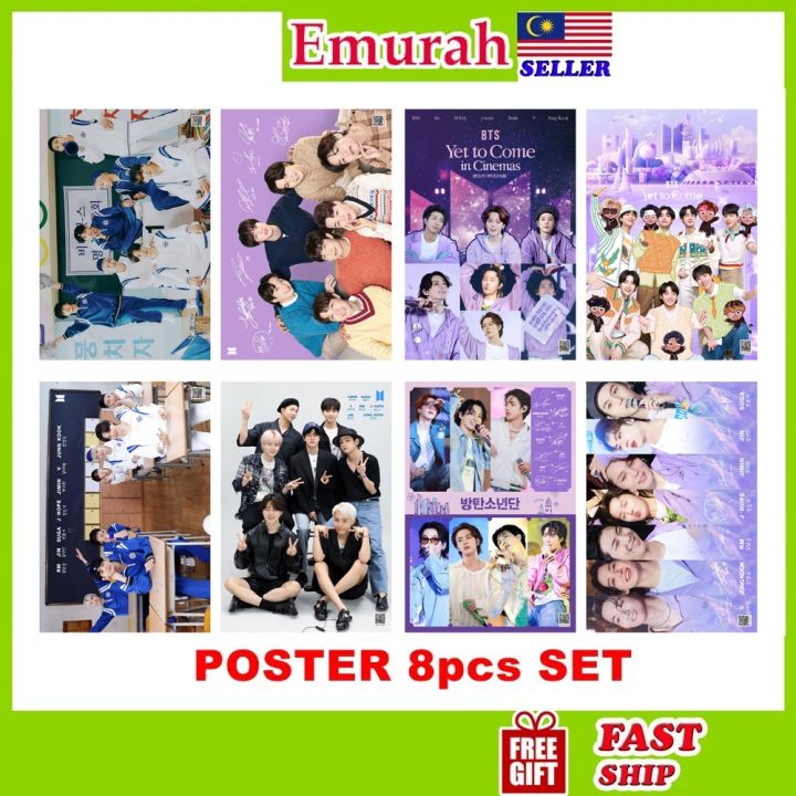 BTS Poster 8pcs BUTTER BE DYNAMITE Jungkook Jimin V RM Suga JHope Jin ...