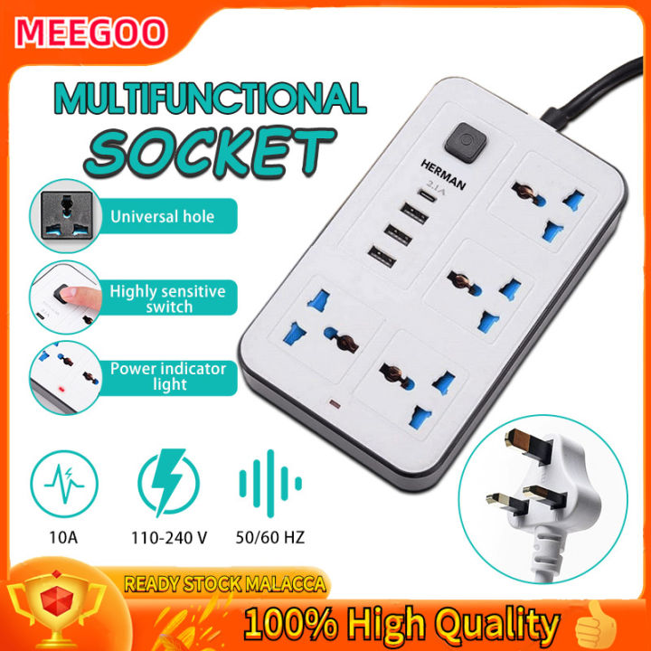4 Usb Port 3 Universal Power Strip Extension Plug Power Socket Electric Sockets Elektrik Sokets