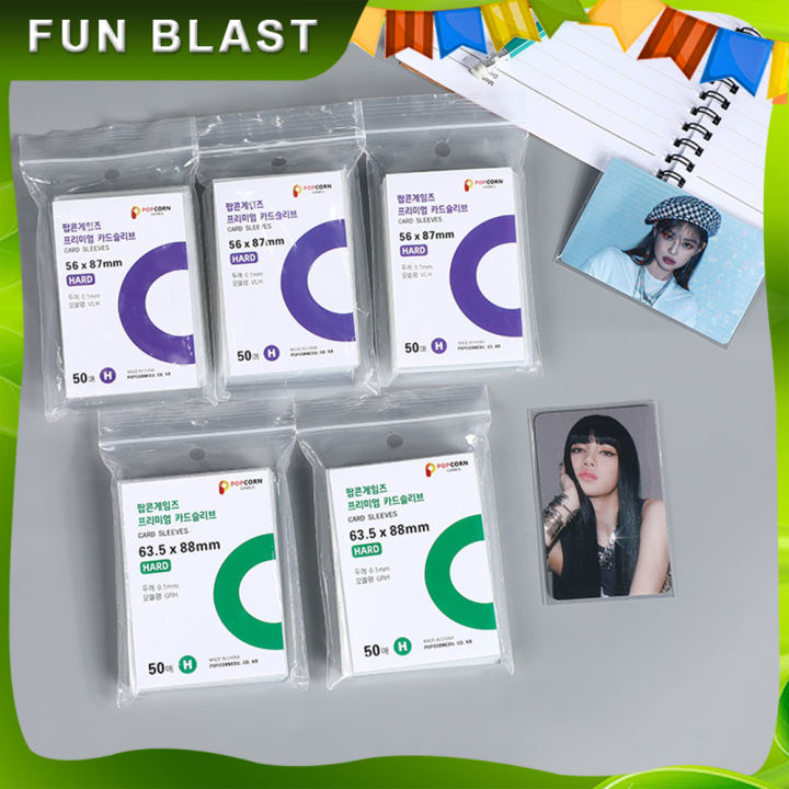 50pcs Blueberry Sleeves Kpop Photocard Protector Sleeve Hard Card ...