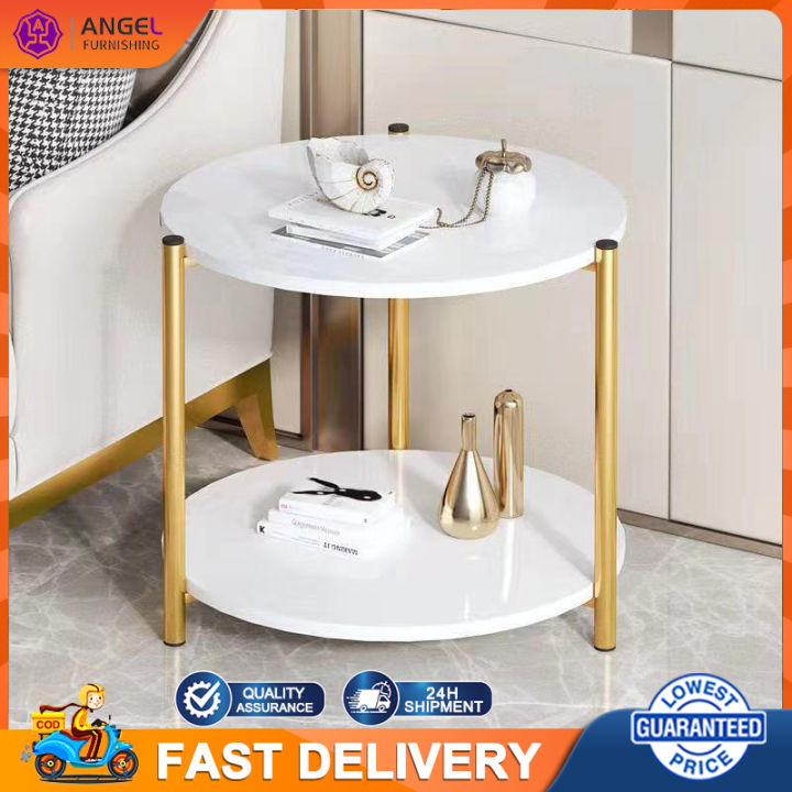 Coffee Table Round Table Simple Small Tea Table Wooden Corner Beside ...