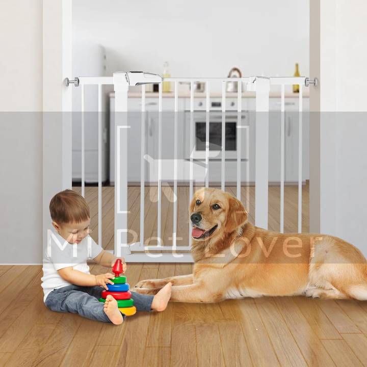 Auto Close Safety Gate Adjustable Pet Safety Gate Infant Kids Pet Dog ...