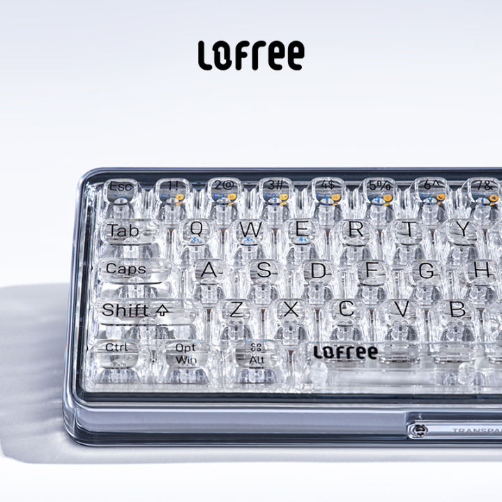 Lofree 1% Transparent Wireless Bluetooth Keyboard 68 Keys Mechanical ...