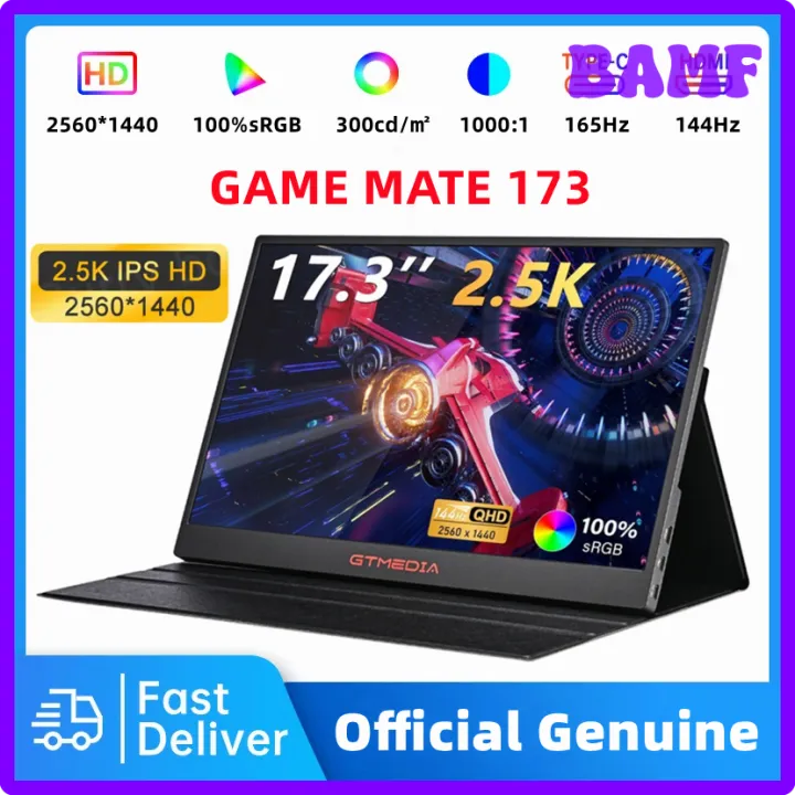 [BAMF] GTMEDIA Portable Monitor 165Hz 17.3 QHD 2560*1440 IPS Gaming ...