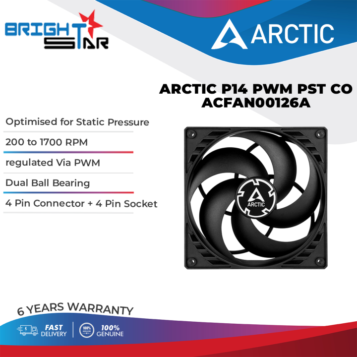 ARCTIC P14 PWM PST CO Pressure-optimised 140mm Fan with PWM PST for ...