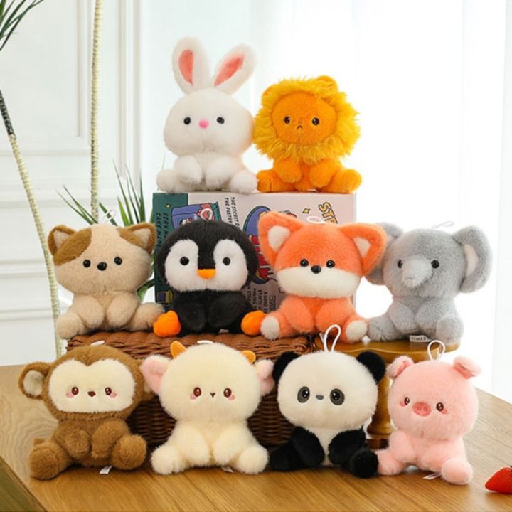 LUDEAU ลูกแกะแกะ ของเล่นตุ๊กตาหมีน้อย กระต่ายขาว สิงโตน้อย ตุ๊กตาลิง ...