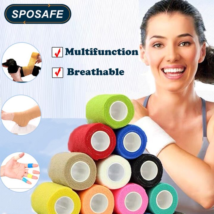 SPOSAFE self-adhesive muscle tape 450cm elastic Breathable,sports tape ...