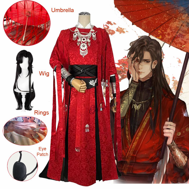 Tian Guan Ci Fu Hua Cheng Cosplay Costume Wig Umbrella Heaven Official ...