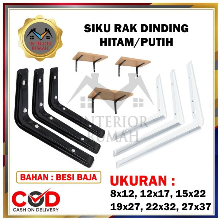 Siku Rak Dinding Besi L Rak Penyangga Bracket Ambalan Siku Breket KUAT ...